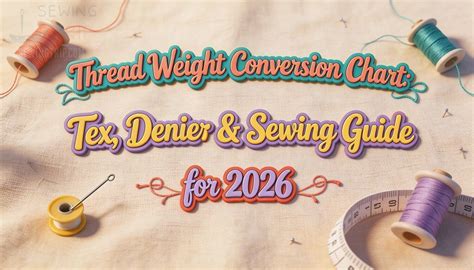 Thread Weight Conversion Chart Tex Denier And Sewing Guide For 2026