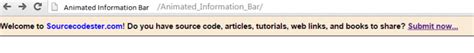 How To Make Animated Information Bar Using Html Javascript Sourcecodester