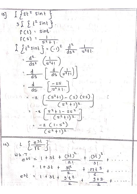 SOLUTION Laplace Transform 2 Laplace Transformation Calculating