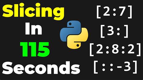 PYTHON SLICING IN 115 SECONDS YouTube