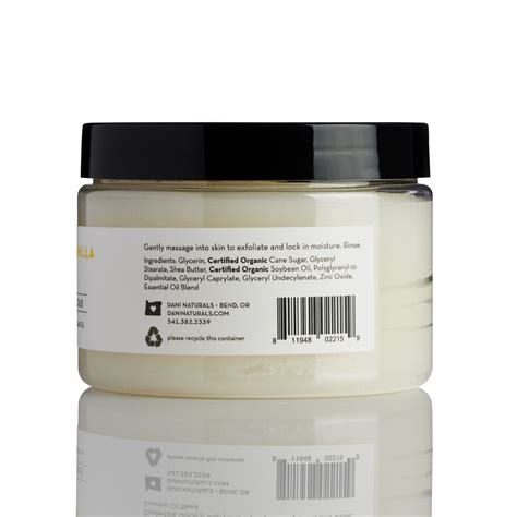 Sandalwood Vanilla Exfoliating Body Scrub Dani Naturals