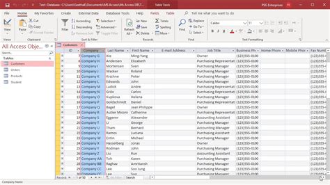 view tables in access at eleanor noel blog
