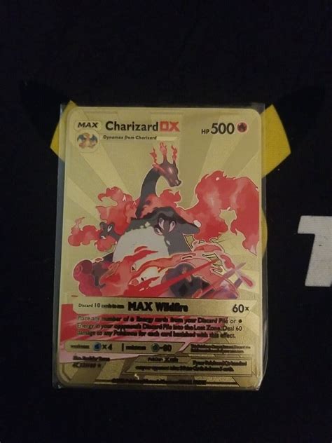 Pokemon Charizard Gold Custom Metal Card Custom Values Mavin