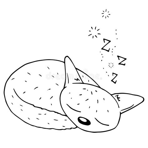 Cat Icon Vector Illustration Of A Sleeping Cat Hand Drawn Cartoon Cat