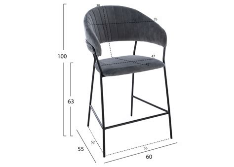 ΣΚΑΜΠΟ ΜΠΑΡ Hm8734 01 Theodore ΒΕΛΟΥΔΟ ΓΚΡΙ ΜΕ ΜΑΥΡΟ ΜΕΤΑΛΛΙΚΟ ΣΚΕΛΕΤΟ