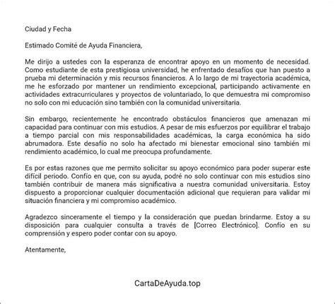 Cómo Elaborar Una Carta Para Pedir Ayuda Economica En La Universidad
