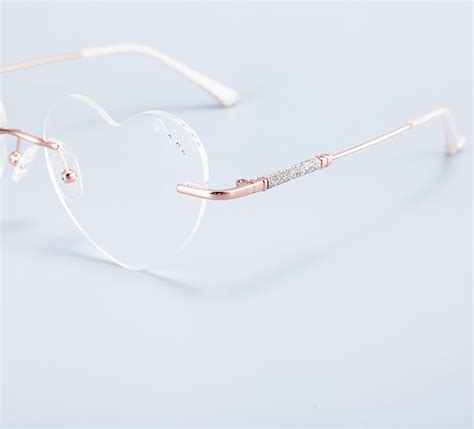 Womens Rimless Metal Eyeglasses