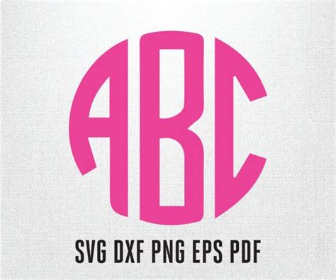 Circle Monogram Svg Circle Monogram Alphabet By Printshapes Lettering