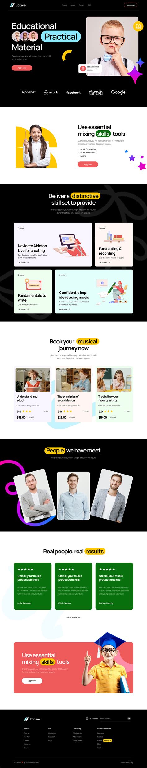 E Learning Platform Website Design On Behance