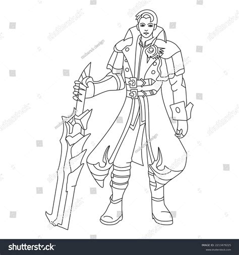 Line Art Hand Drawn Design Characters Stock Vector Royalty Free