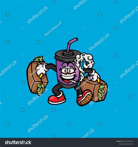 Drink Vector Smoking Joint Hold Nug Stock Vector Royalty Free