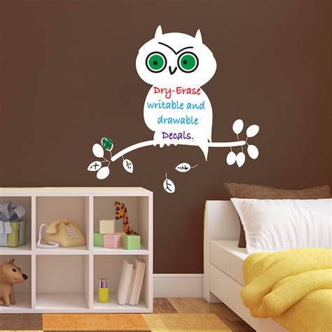 Dry Erase Owl Wall Decal Dry Erase Wall Decal Murals Primedecals