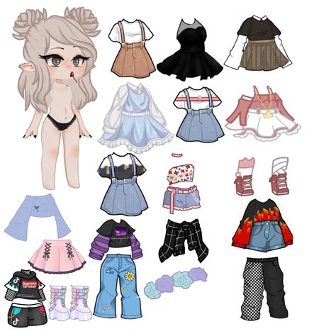 Gacha Club ️ Modelo De Boneca De Papel Roupas De Boneca De Papel Roupas De Papel