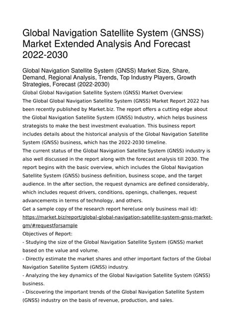 Ppt Global Navigation Satellite System Gnss Market Extended
