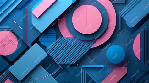Abstract Background With Geometric Shapes 3d Rendering Premium Ai Generated Image