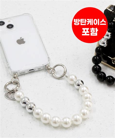 진주 숏 손목 스트랩 핸드폰 케이스 갤럭시 S24 S23 Fe Z플립 5 4 3 S22 S21 S20 노트20 울트라 플러스