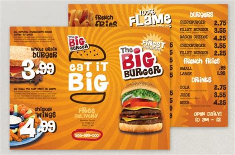 Contoh Desain Brosur Makanan Explore It