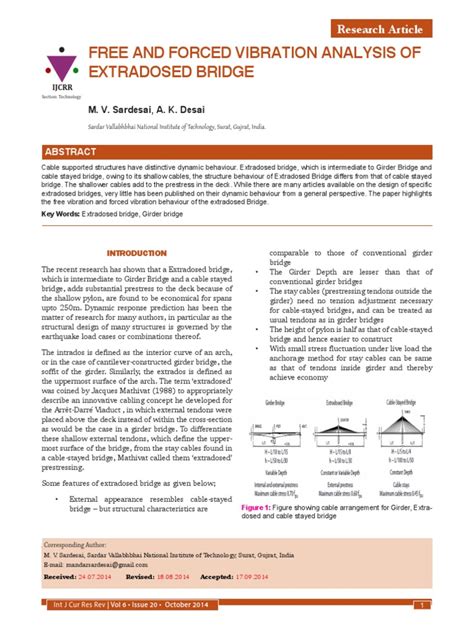 Free And Forced Vibration Analysis Of Extradosed Bridges Pdf