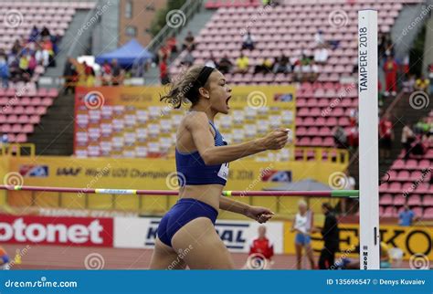 Anna Hall Los Eeuu Atleta Americano En Acontecimiento Del