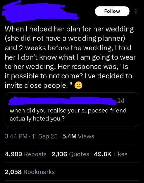 She Was Uninvited From The Wedding After She Helped Plan It R
