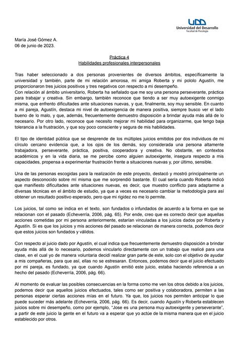 SOLUTION Practica 4 Habilidades Studypool