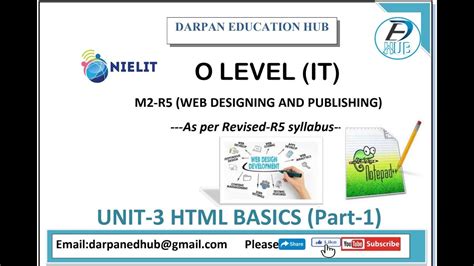 HTML Basics Theory Part1 NIELIT O Level M2 R5 Web Designing