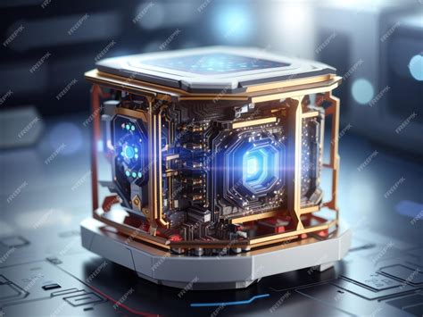 Premium Photo Quantum Horizons 3d Rendering Of A Futuristic Glowing Quantum Computer Unit