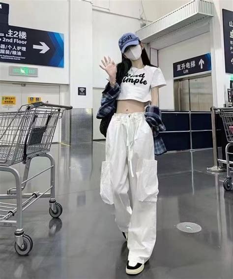 Koreandress🌻 พร้อมส่งจากกทม มาถึงใน 3 5 วัน 🌻กางเกงลำลอง🌷กางเกงคาร์โก้ ญ กางเกงคาร์โก้ Y2k