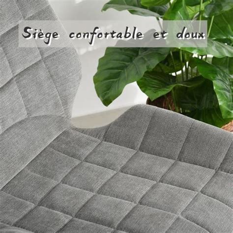 Homy Casa Lot de 2 Chaises de Salle à Manger Style Scandinave en Tissu