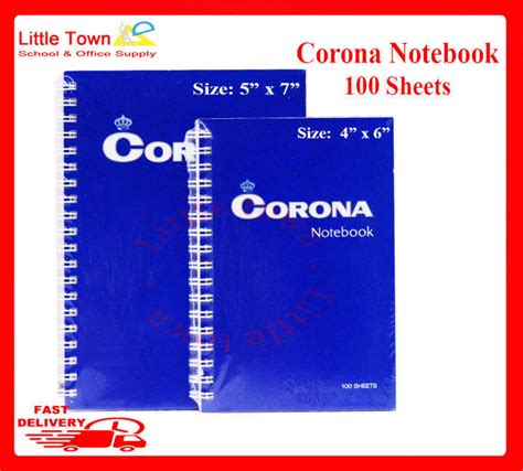 Corona Spiral Notebook 100sheets Lazada Ph