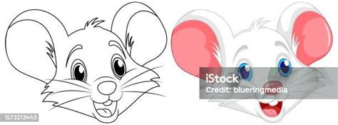 Mewarnai Kartun Tikus Lucu Dan Warnanya Ilustrasi Stok Unduh Gambar