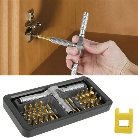 30 In 1 Multi Bit Screwdriver Set With Hex And Star Bits Suitable For