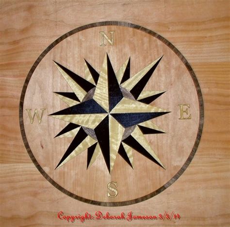Item No 273 Nautical Compass Rose Marquetry Inlay Veneer The