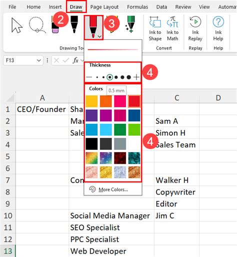 如何在microsoft Excel中创建组织结构图 Infoxiao