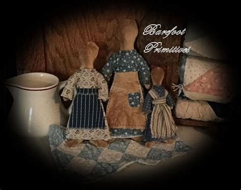 Primitive Sisters Faceless Early Doll Apron 3 Sizes Pattern Etsy