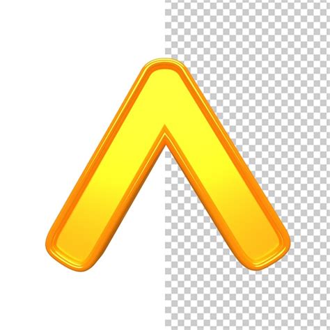 Premium Psd Arrow Up 3d Web Gold Icon