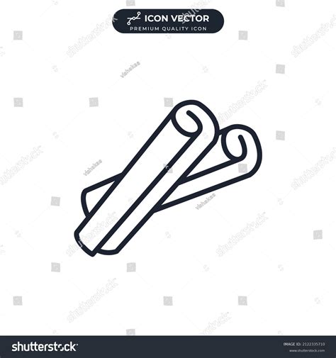 Cinnamon Sticks Icon Symbol Template Graphic Stock Vector Royalty Free