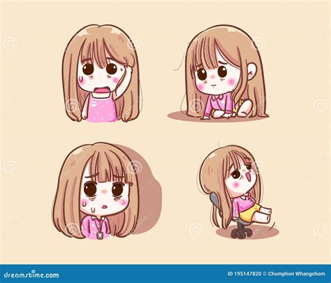 Woman Tired Female Silhouette Icon Sad And Tired People Illustration