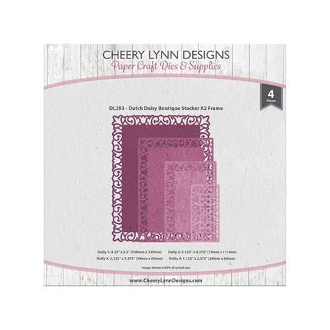 Cheery Lynn Designs Dutch Daisy Stacker A2 Frame Dies 815045025792