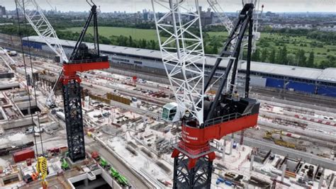 Video Footage Shows Two Of The Worlds Biggest Tower Cranes At Hs2 Latest Construction News