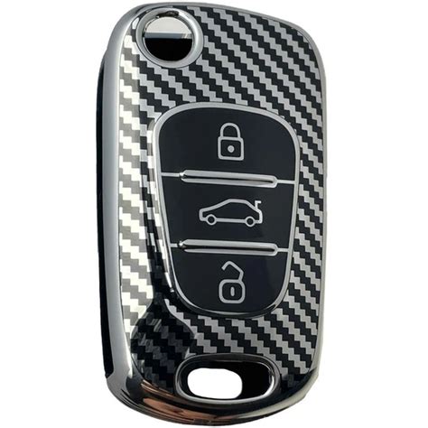 خرید و قیمت کاور ریموت و سوئیچ خودرو ام آر جی مدل Carbon مناسب برای هیوندا النترا مشکی ترب
