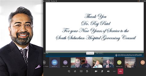 Dr Rajesh Patel Recognized By Advocate South Suburban Hospital