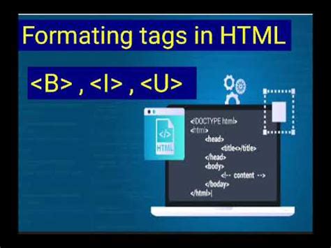 Formatting Tags In Html Youtube