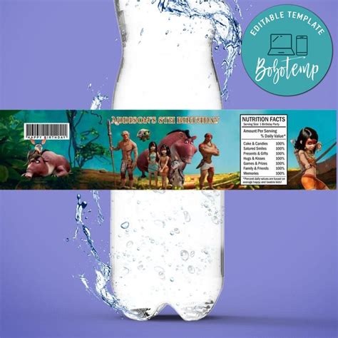 Ainbo Birthday Water Bottle Label Template Bobotemp