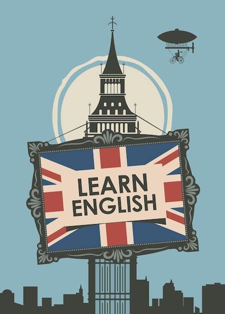 Premium Vector Poster For Language School