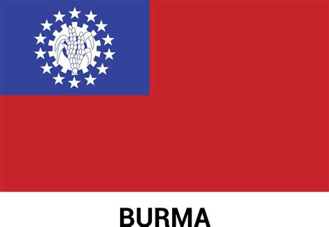 Burma Flag Design Vector 13305105 Vector Art At Vecteezy