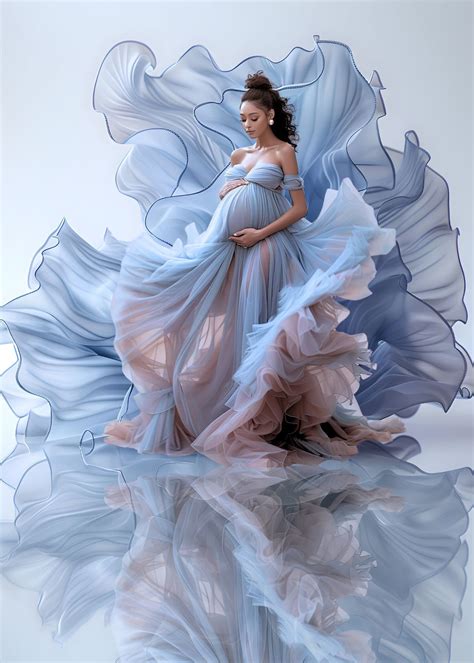 Flowy Fabric Flower Digital Backdrops Maternity Background Portrait