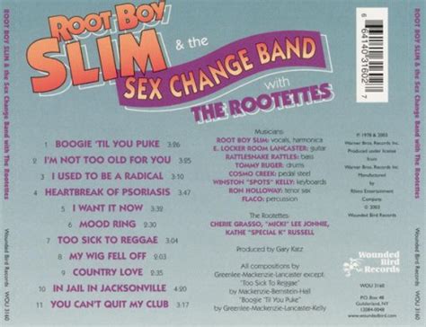 Root Boy Slim The Sex Change Band With The Rootettes Root Boy Slim The Sex Change Band
