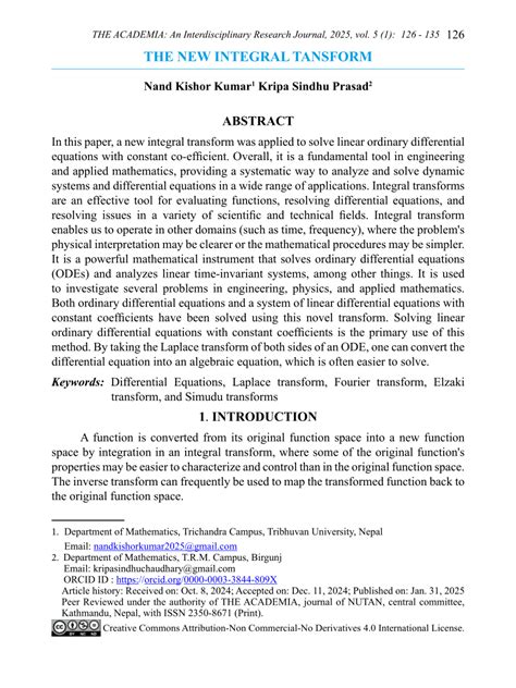 Pdf The New Integral Transform