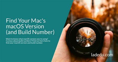 How To Check A Macs Macos Version Number La De Du